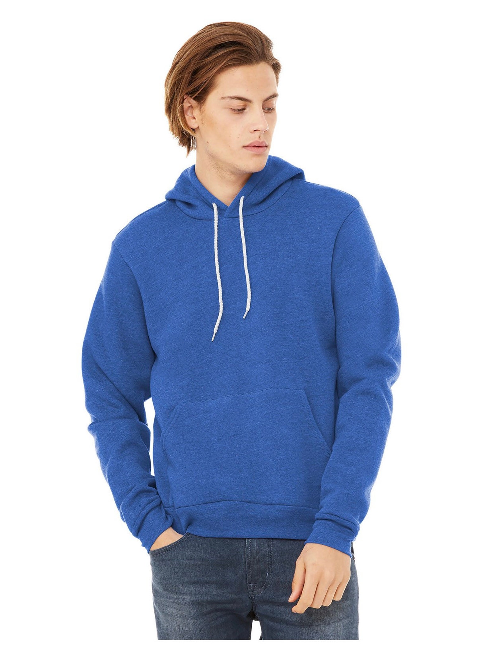 BELLA+CANVAS ® Unisex Sponge Fleece Pullover Hoodie, Custom Relaxed Fit ...