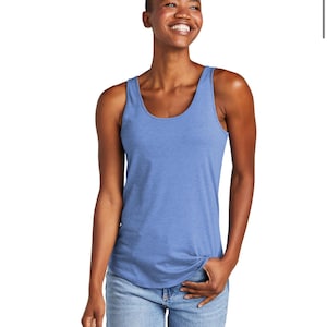 Custom Text Tri-blend Tank Top: Soft Relaxed Fit - Etsy