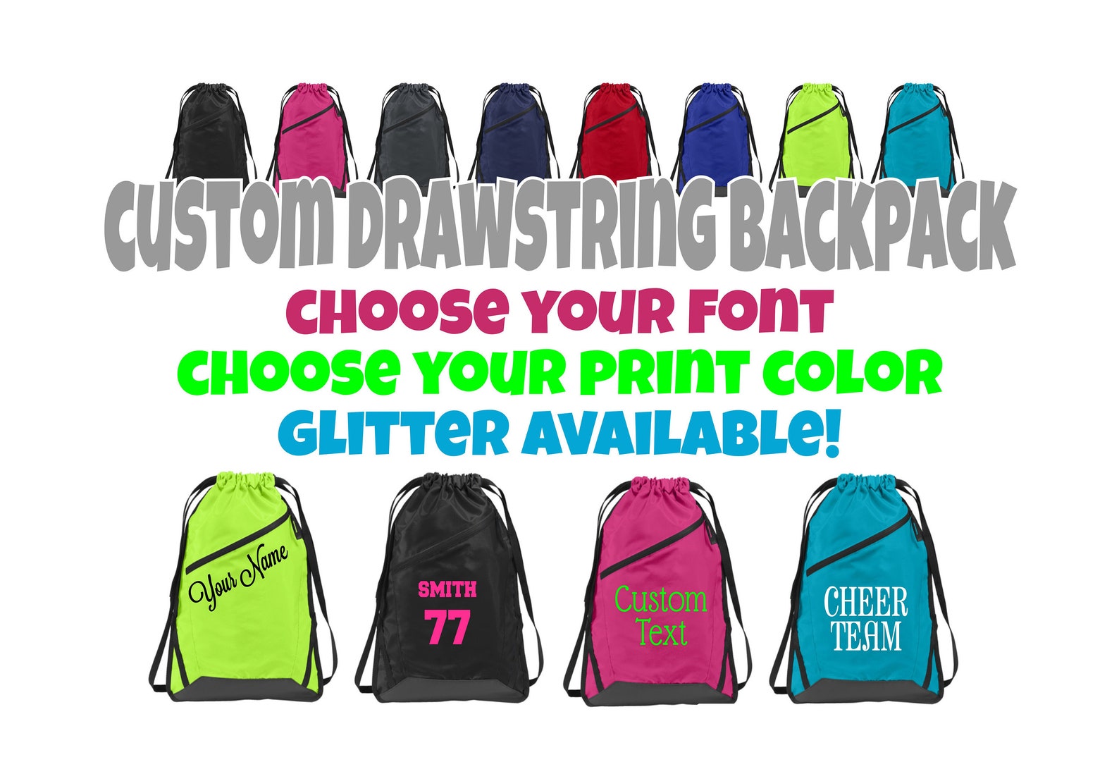 Custom Cinch Sack Team Bag Personalized Bag Cinch Bag - Etsy