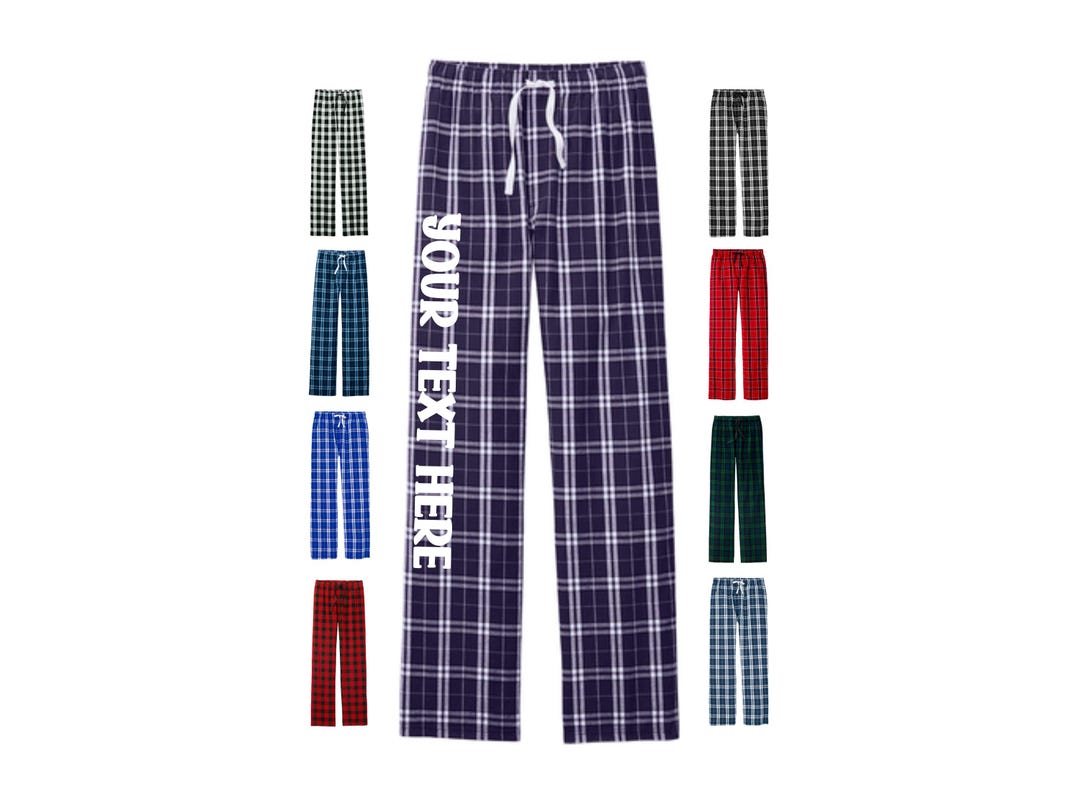 Custom Flannel Pants, Personalized Pajama Pants, Custom Lounge Pants ...