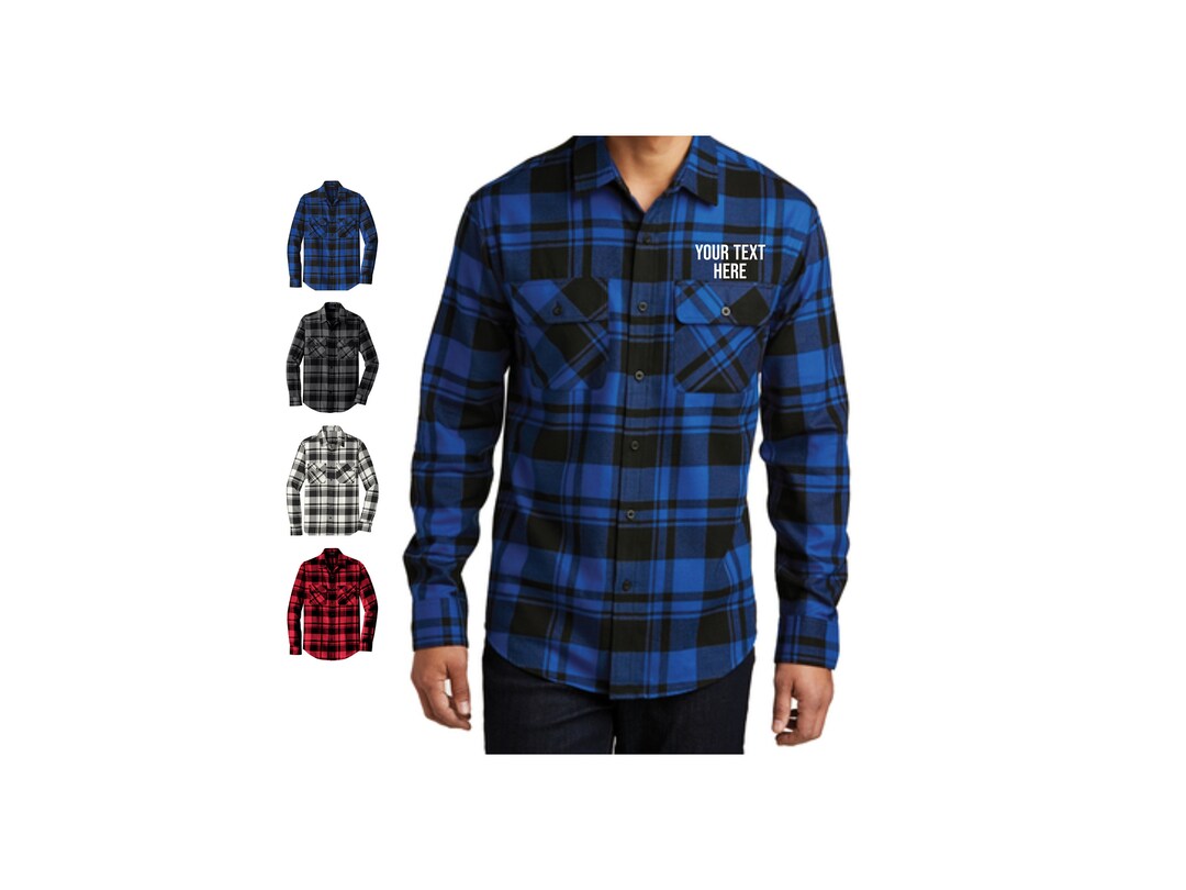 Personalized Flannel Shirt, Custom Flannel, Port Authority® Plaid ...
