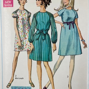 Simplicity 7680 UNCUT Vintage Sewing Pattern for Misses Dress in Two ...