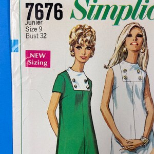 Simplicity 7676 UNCUT Vintage Sewing Pattern for Juniors Dress Size 9 Bust 32 - Etsy