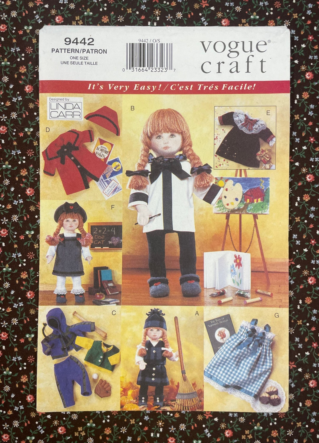 Vogue 9442 UNCUT Sewing Pattern for 18” Doll Clothes Vogue Craft ...