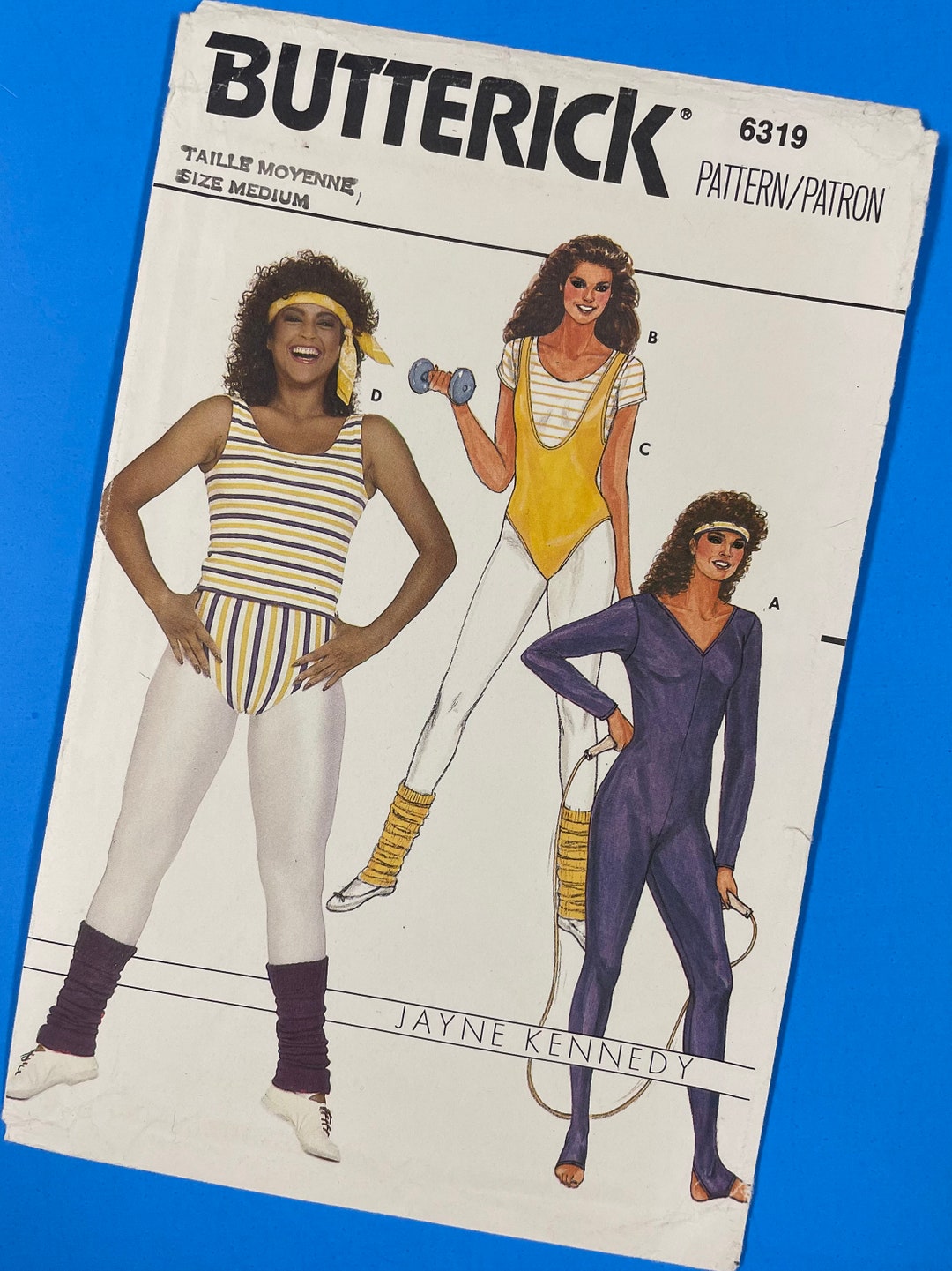 Butterick 6319 UNCUT Vintage 1980’s Sewing Pattern for Workout Wear ...