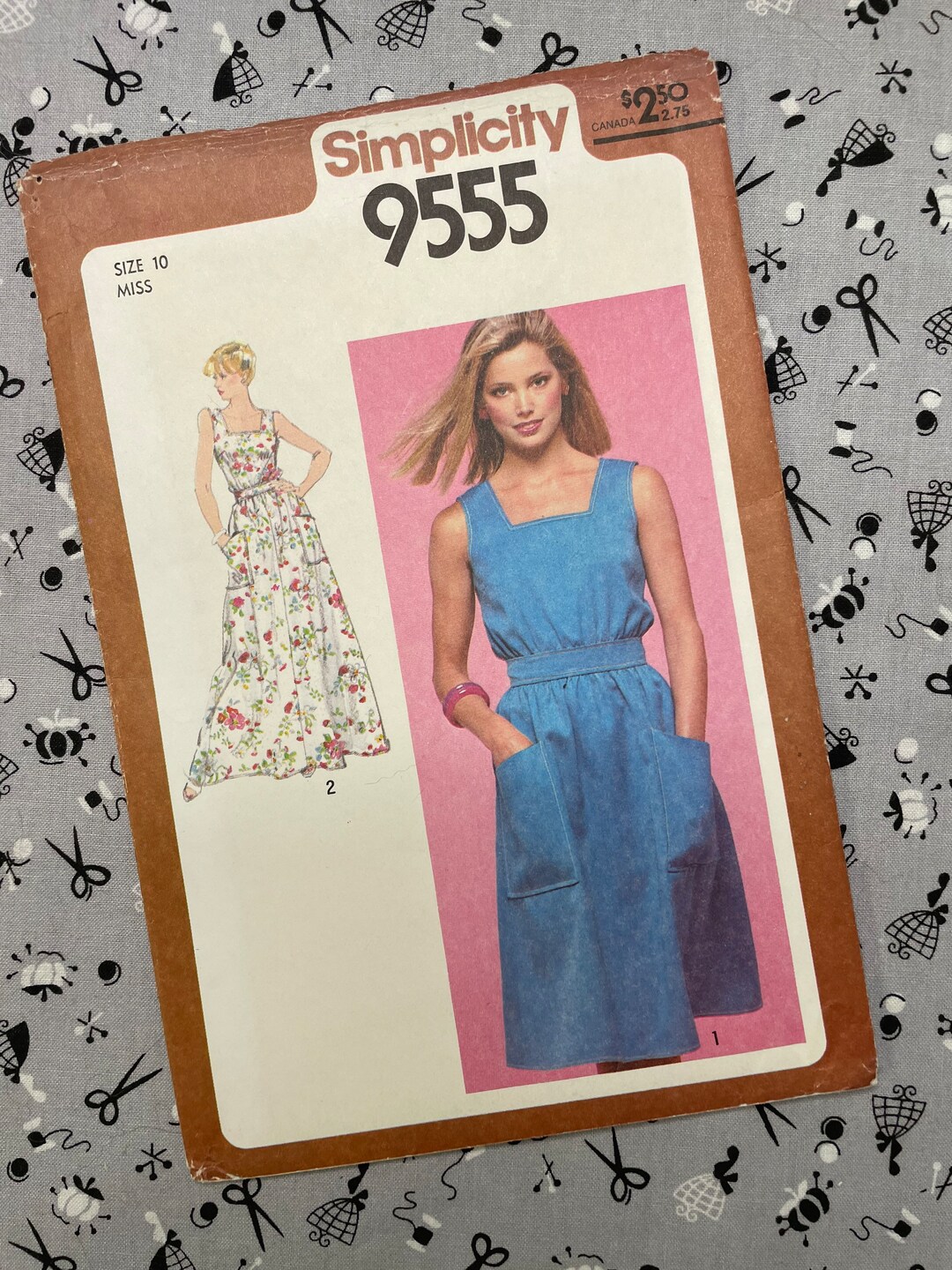 Simplicity 9555 UNCUT Vintage Sewing Pattern for Misses Sundress in Two ...