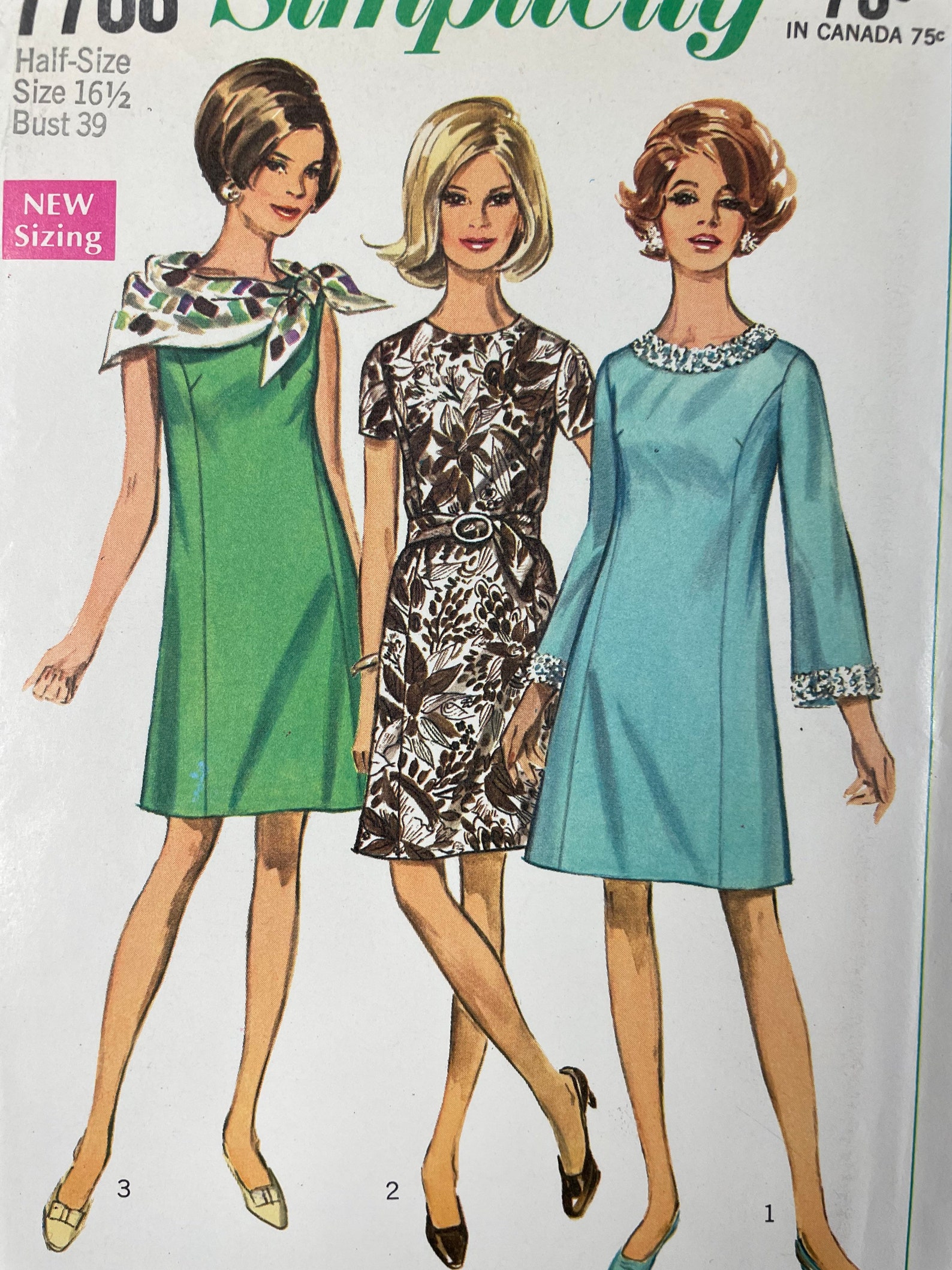 Simplicity 7768 UNCUT Vintage Sewing Pattern for Dress in - Etsy