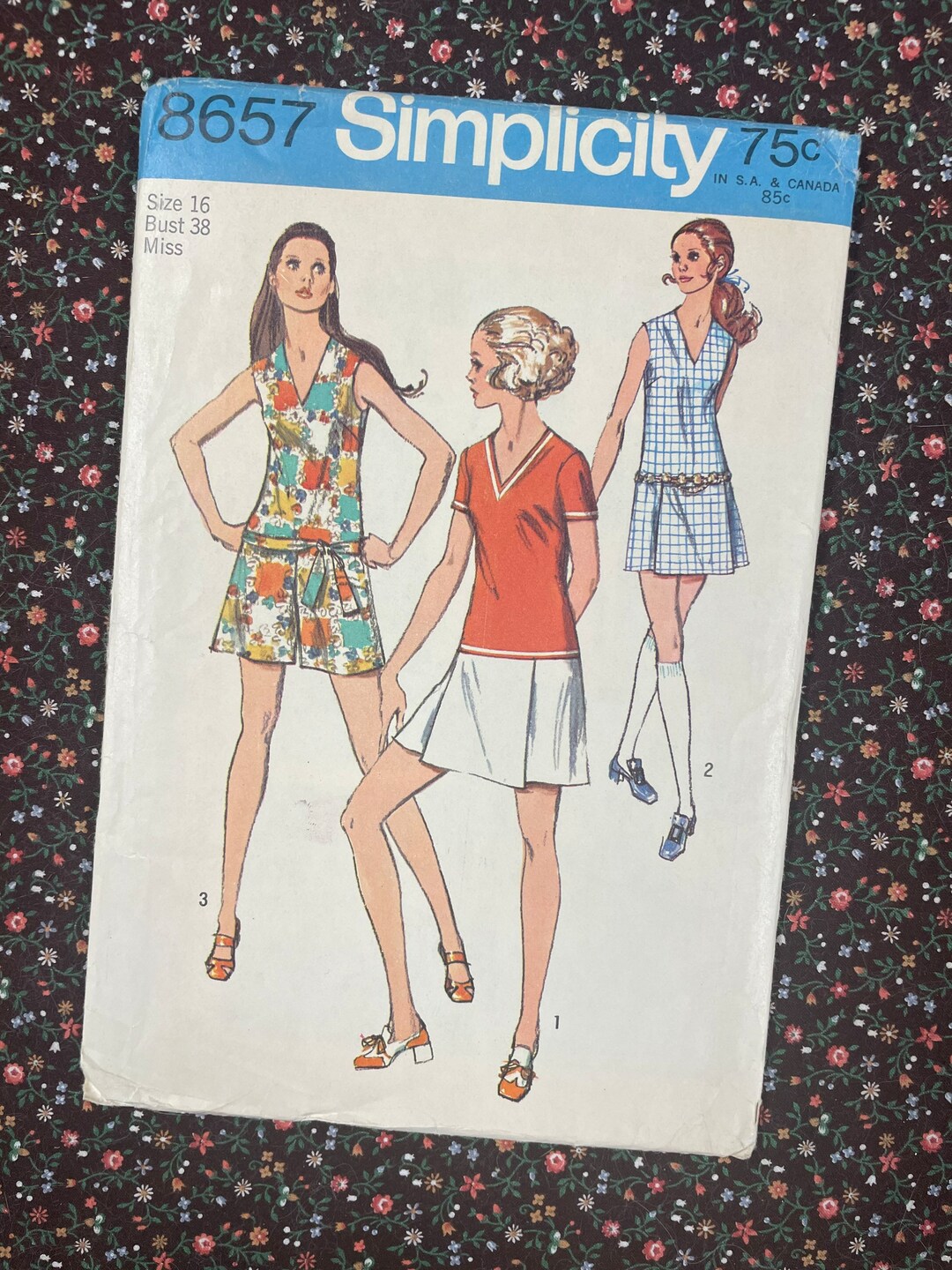 Simplicity 8657 UNCUT Vintage Sewing Pattern for Misses Mini-pantdress ...