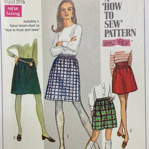 Simplicity 7735 UNCUT Vintage Sewing Pattern for Misses Skirts in Two ...