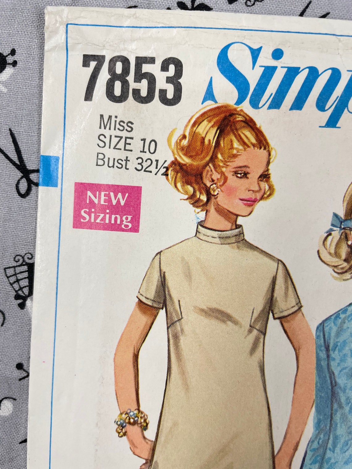 Simplicity 7853 UNCUT Vintage Sewing Pattern for Misses Dress Size 10 ...