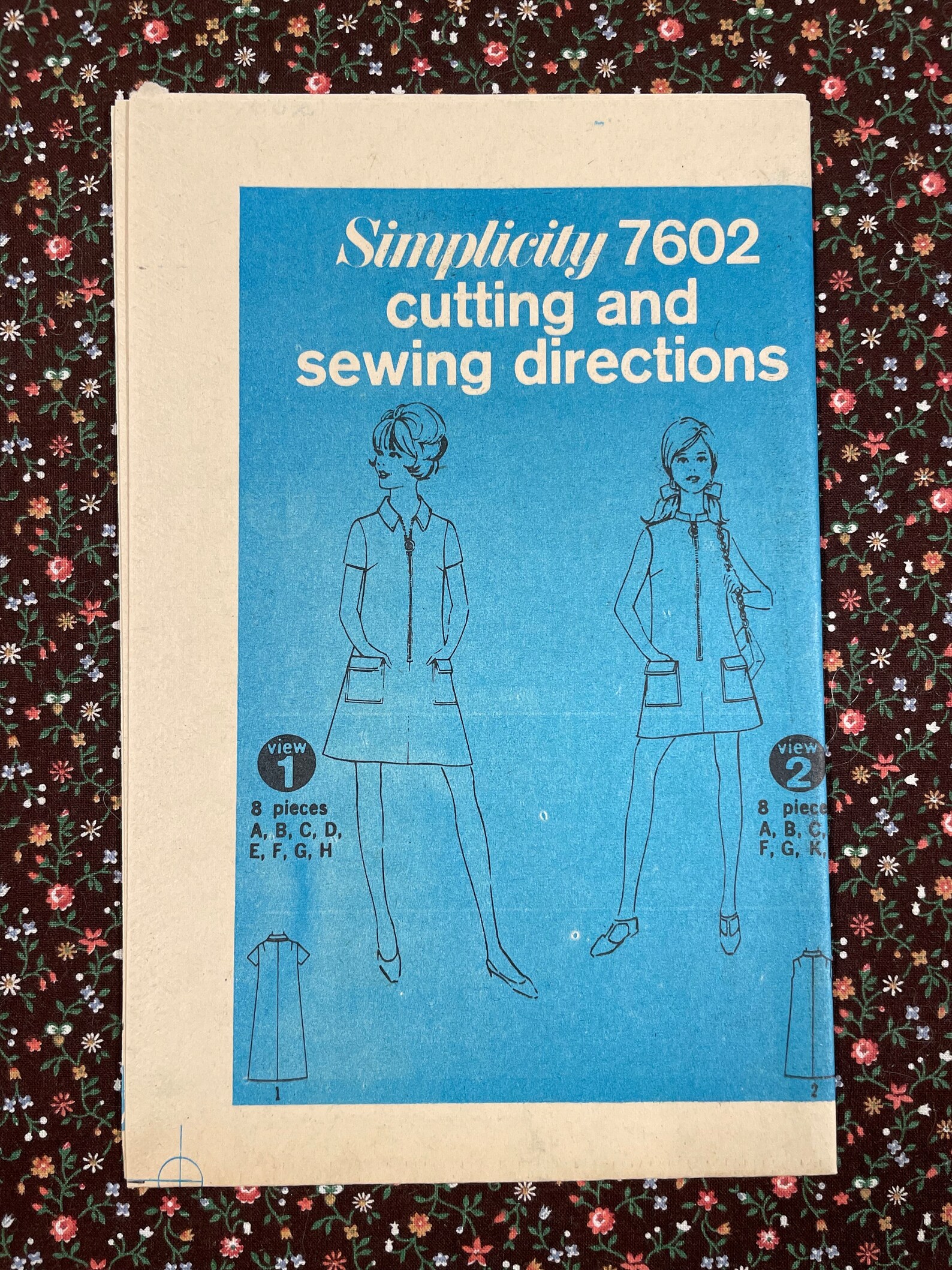 Simplicity 7602 UNCUT Vintage Sewing Pattern for Junior Petites’ Dress ...