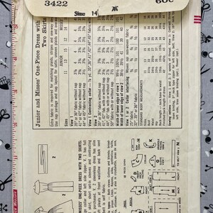 Simplicity 3422 COMPLETE Vintage Sewing Pattern for Misses One-piece ...