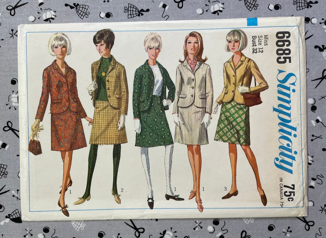 Simplicity 6685 UNCUT Vintage Sewing Pattern for Misses Suit Bust 32 - Etsy
