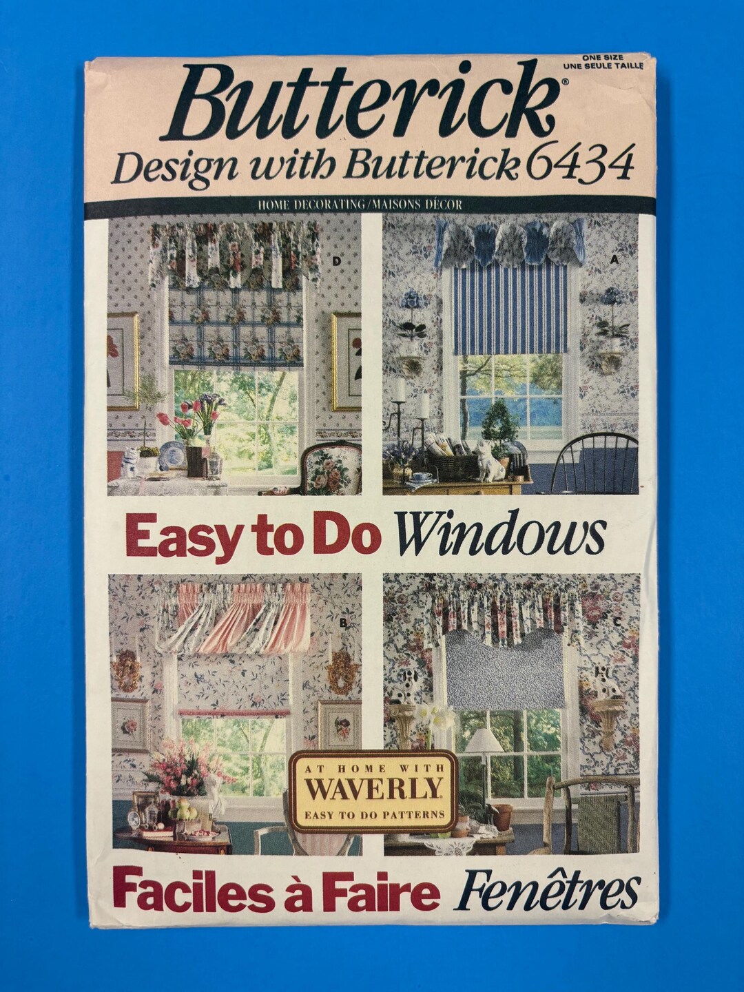 Butterick 6434 UNCUT Sewing Pattern for Valances & Shade Home Decor ...