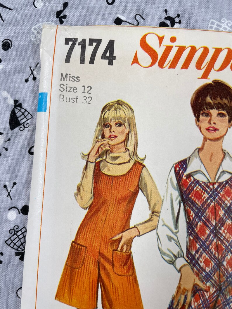 Simplicity 7174 UNCUT Vintage Sewing Pattern for Misses Pantjumper ...