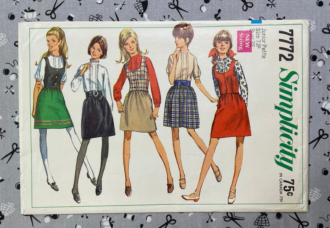 Simplicity 7772 UNCUT Vintage Sewing Pattern for Junior Petites Vest ...
