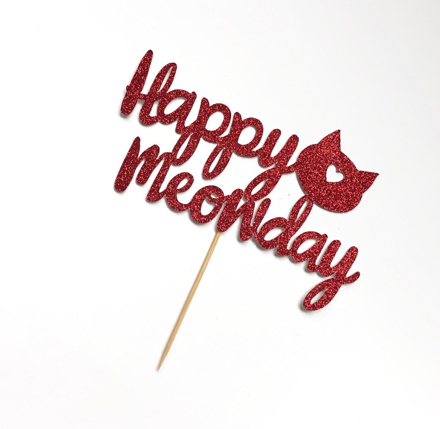 Happy Meowday Cake Decoration Cat Birthday Cake Decoration - Etsy