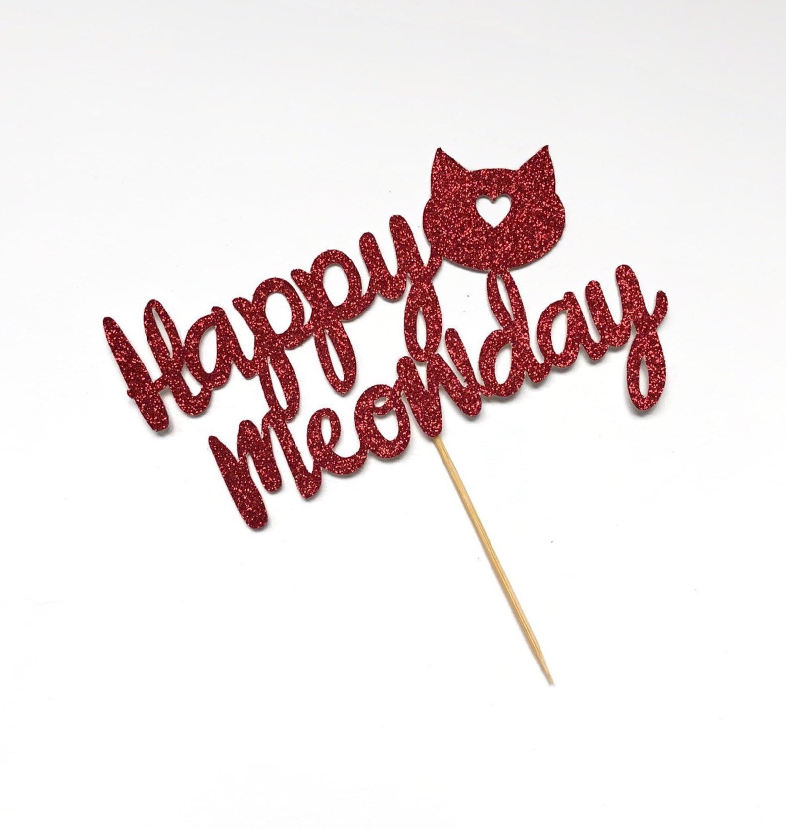 Happy Meowday Cake Decoration Cat Birthday Cake Decoration - Etsy