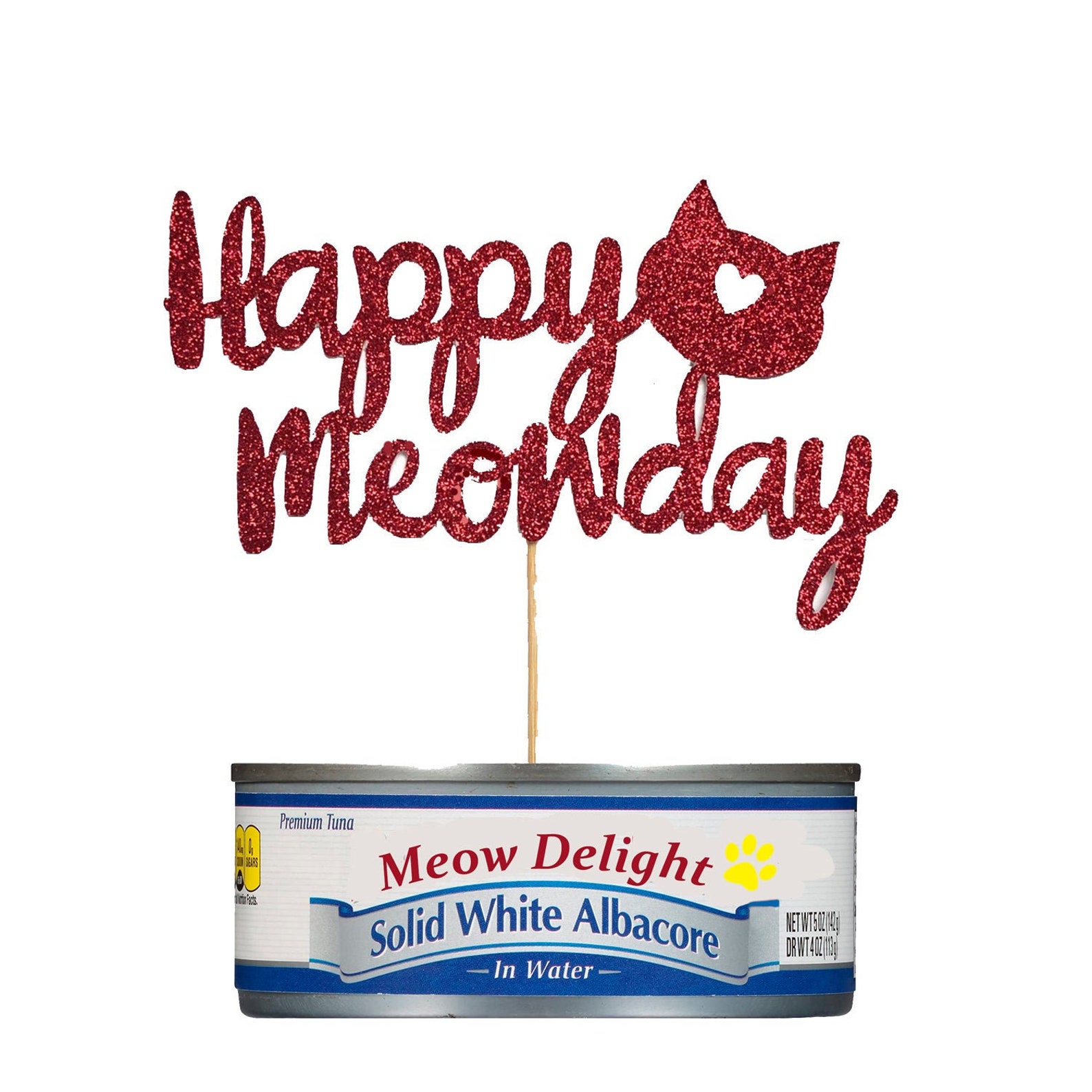 Happy Meowday Cake Decoration Cat Birthday Cake Decoration - Etsy