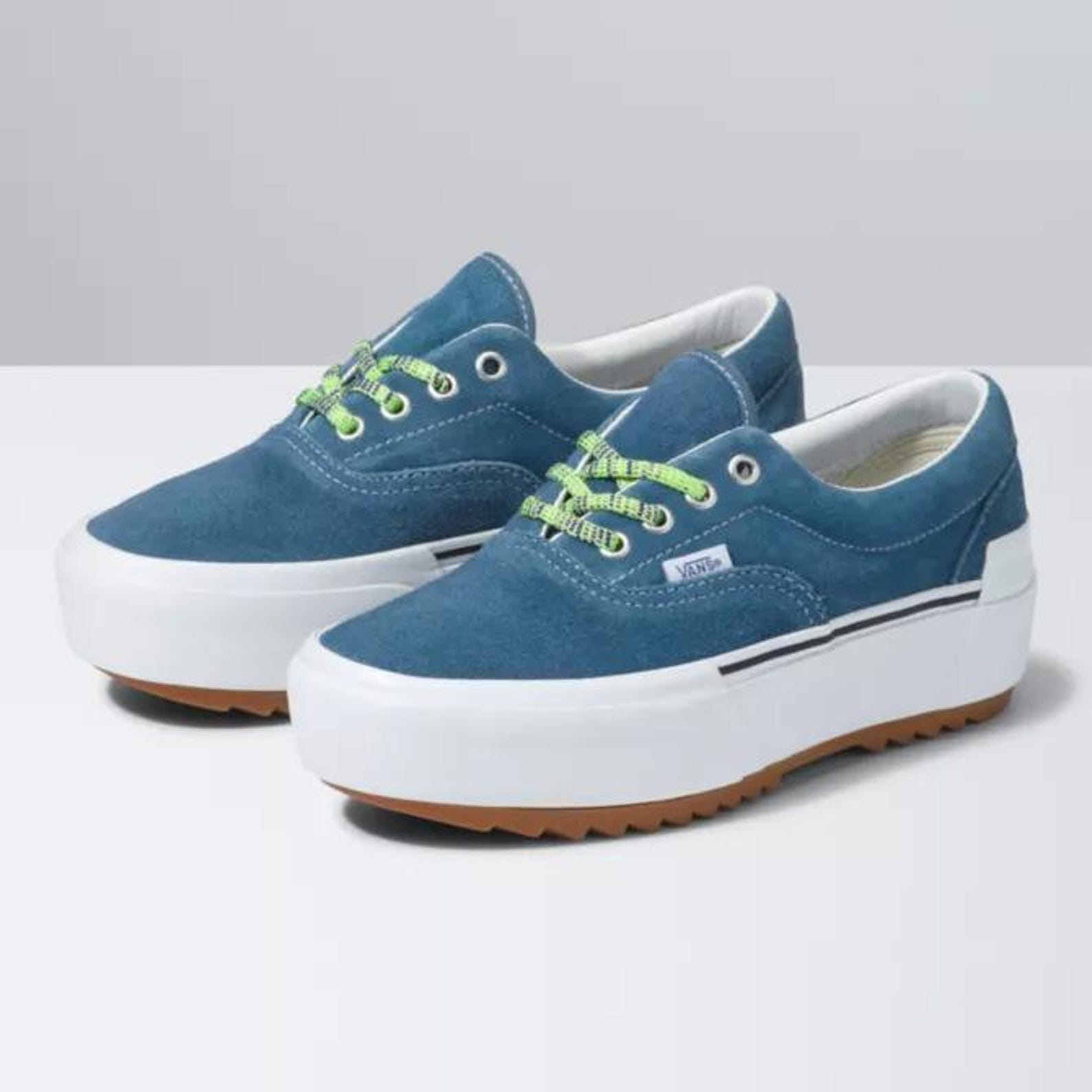 Vans Multi Lace Era Stacked Cement Blue/true White VN0A4BTO9MT - Etsy