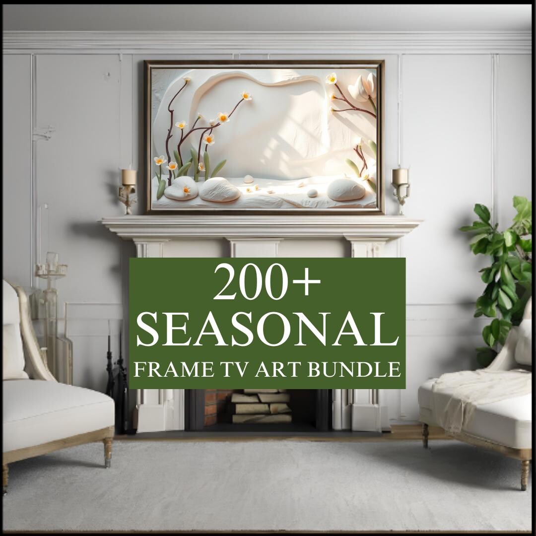 Seasonal Frame TV Art Set Year Round Bundle Spring Flower TV Art ...