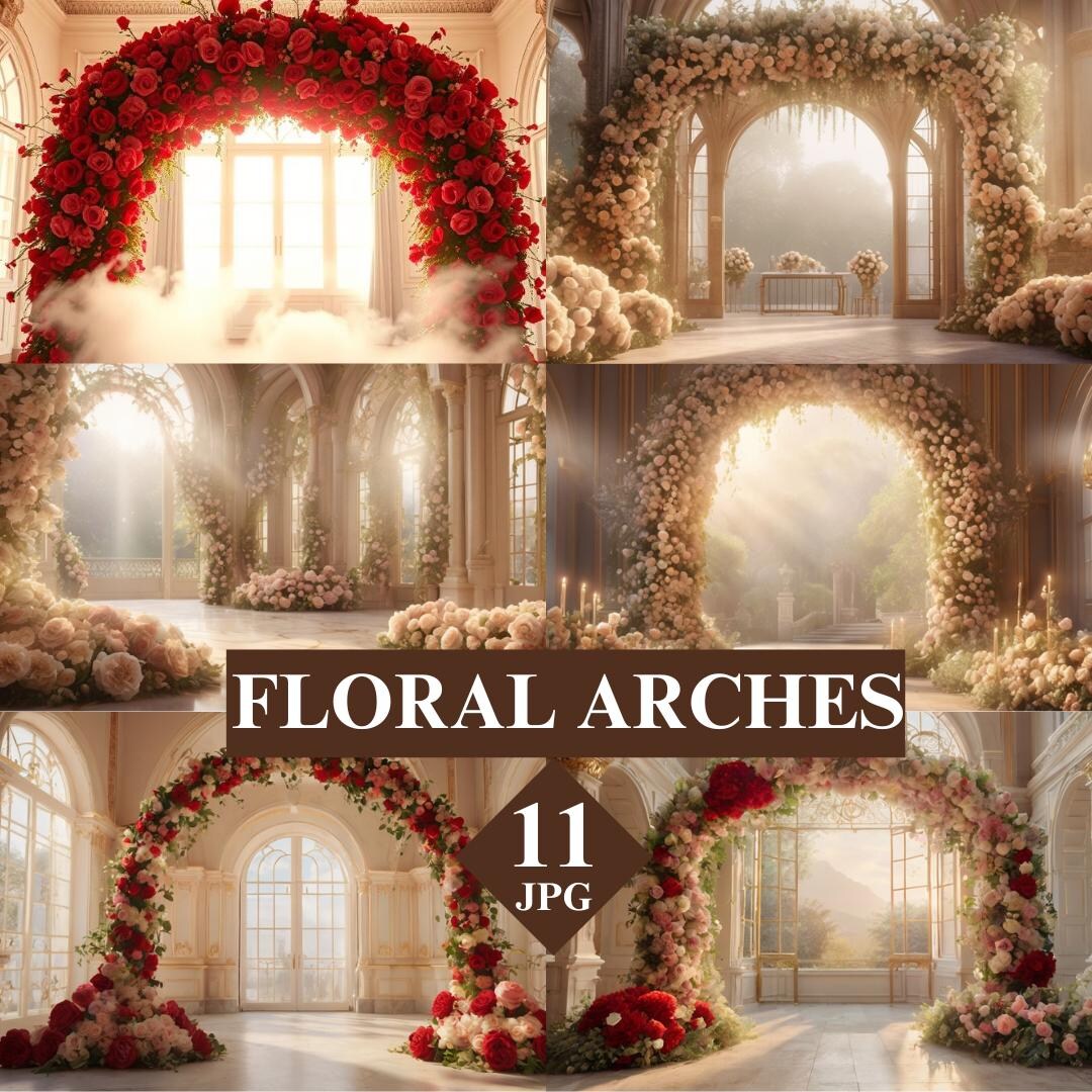 Floral Arch Backdrops Flower Wedding Arch Backdrop Flower Background ...