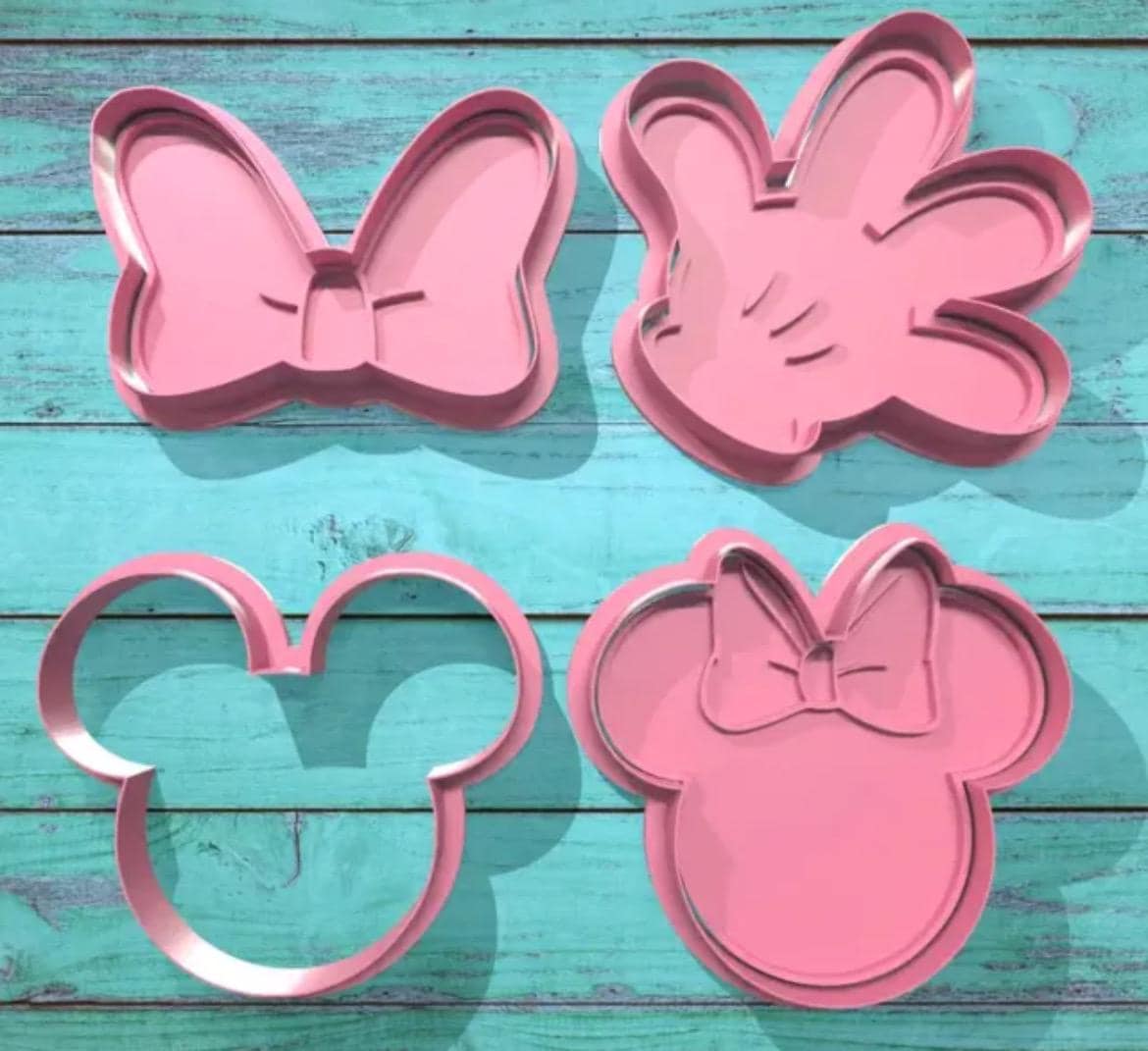 DISNEY Mickey Mouse and Minnie Mouse Cookie Cutters&embossers - Etsy