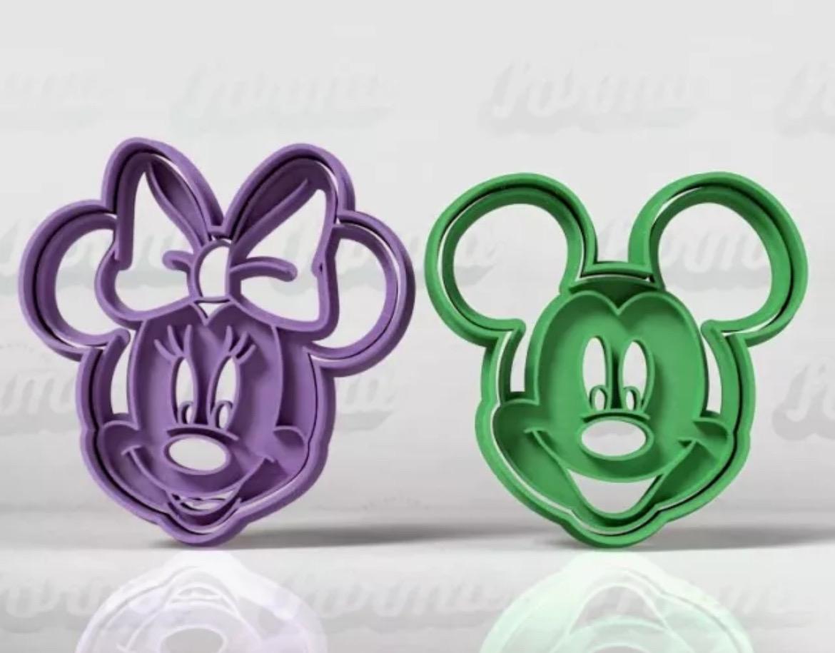 DISNEY Mickey Mouse and Minnie Mouse Cookie Cutters&embossers - Etsy