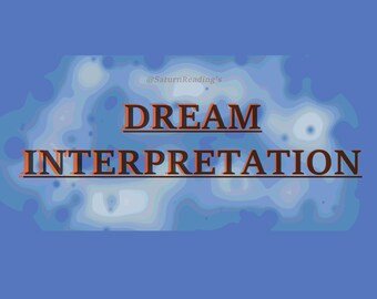 Dream Interpretation - 24 Hour Delivery Guaranteed - Etsy