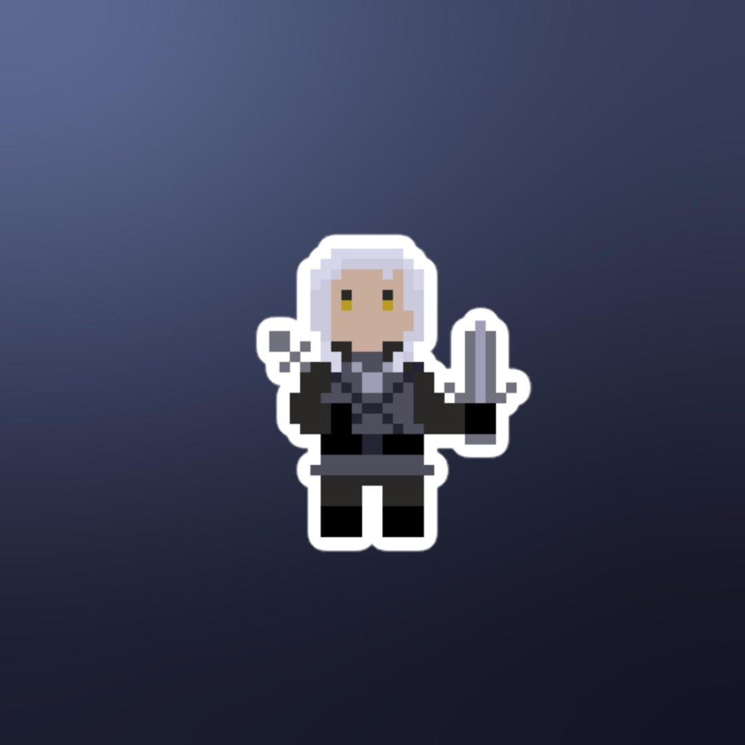 Witcher Pixel Art Sticker - Etsy