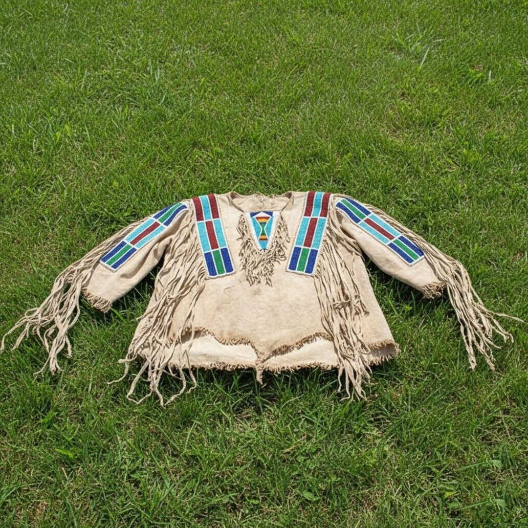 Handmade Beaded Native American War Shirt – Traditional Powwow Regalia ...
