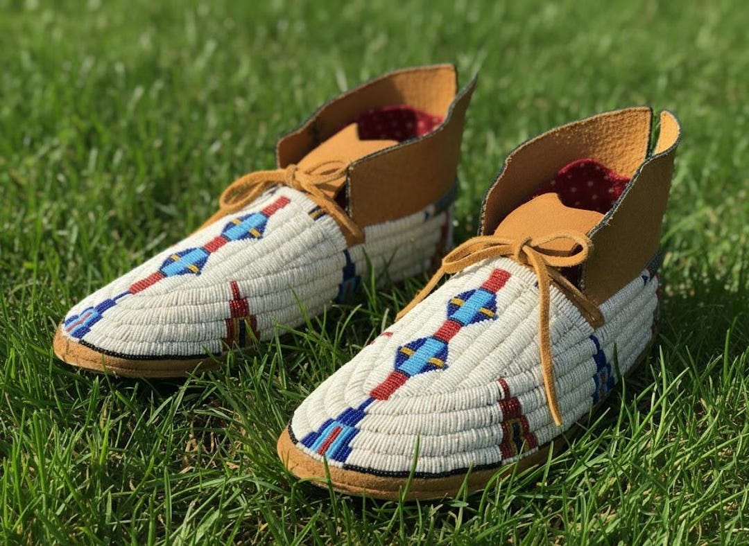 Handmade Beaded Moccasins – Native Style Leather Moccasins MC662 - Etsy