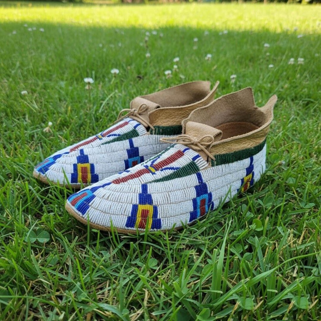 Handmade Beaded Moccasins – Native Style Leather Moccasins MC629 - Etsy