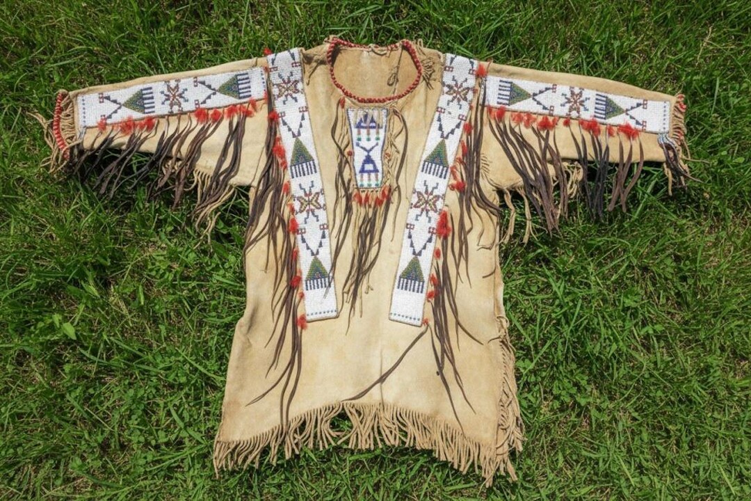 Handmade Beaded Native American War Shirt – Traditional Powwow Regalia ...
