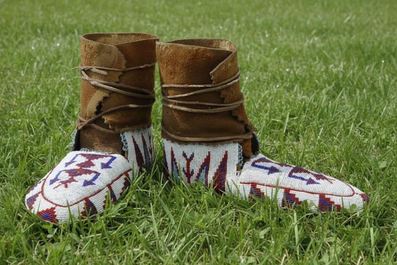 Handmade Beaded Moccasins – Native Style Leather Moccasins MC642 - Etsy