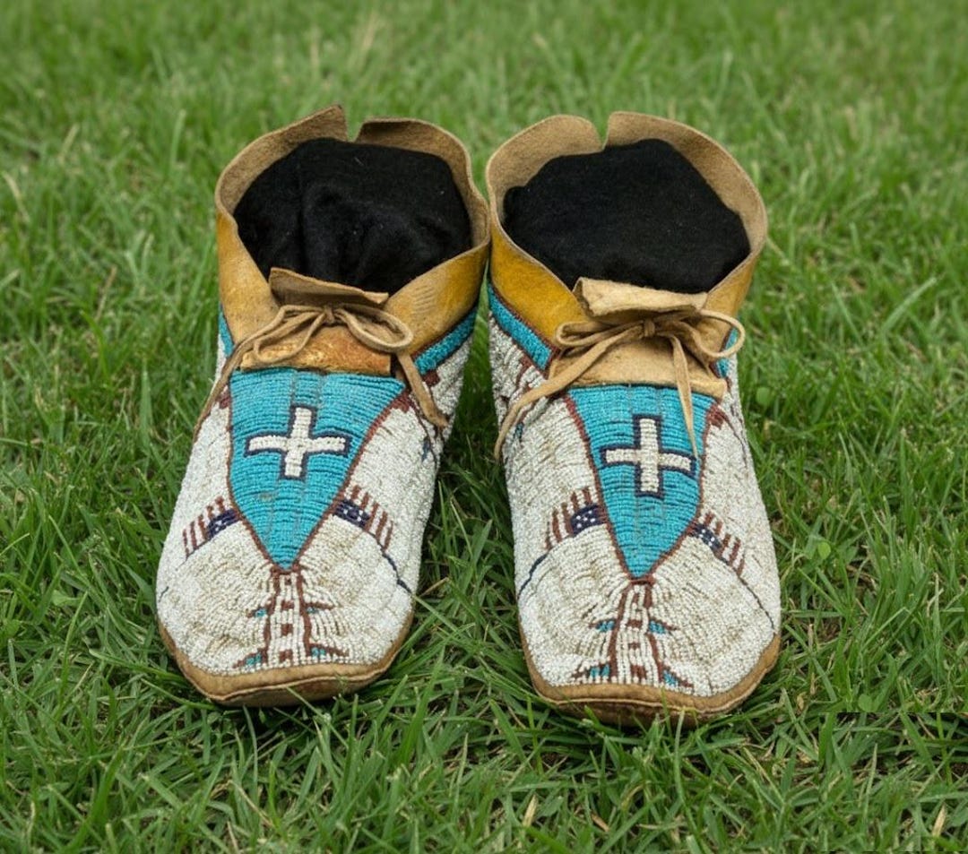 Handmade Beaded Moccasins – Native Style Leather Moccasins MC634 - Etsy