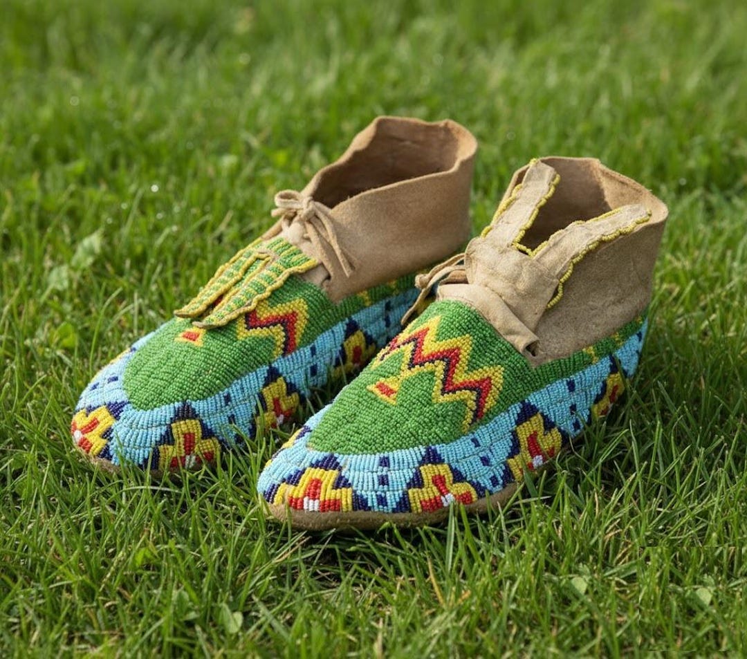 Handmade Beaded Moccasins – Native Style Leather Moccasins MC616 - Etsy