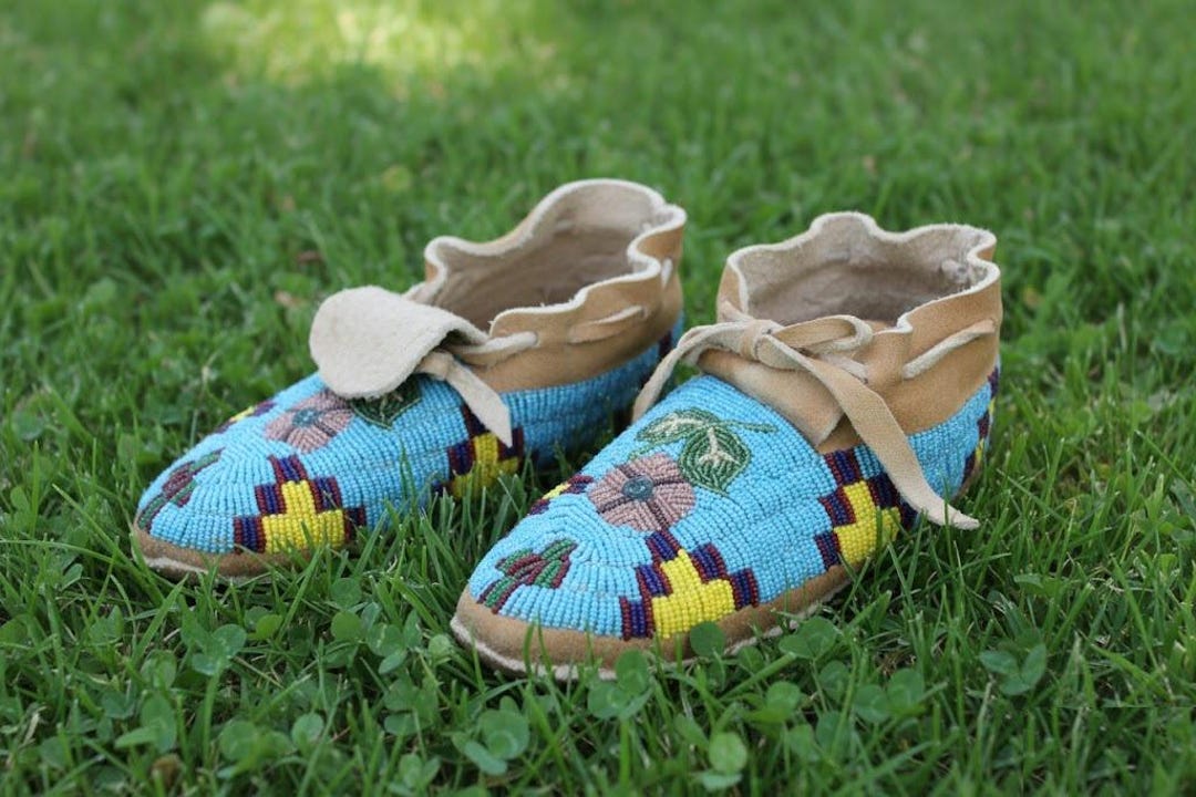 Handmade Beaded Moccasins – Native Style Leather Moccasins MC615 - Etsy