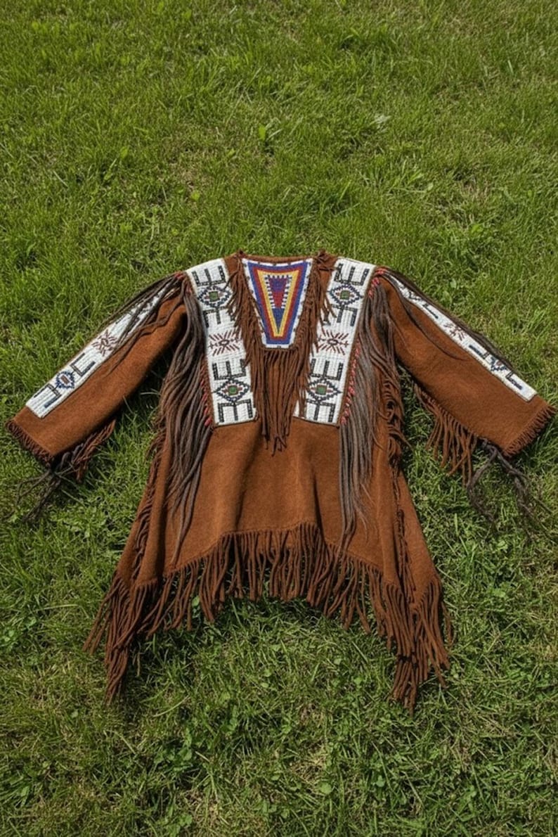 Handmade Beaded Native American War Shirt – Traditional Powwow Regalia ...