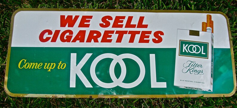 Vintage Kool Cigarette Tobacco Tin / Metal Advertising Sign | Etsy
