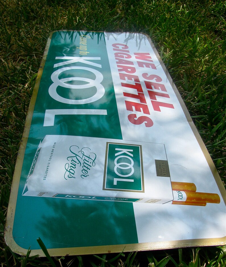 Vintage Kool Cigarette Tobacco Tin / Metal Advertising Sign | Etsy