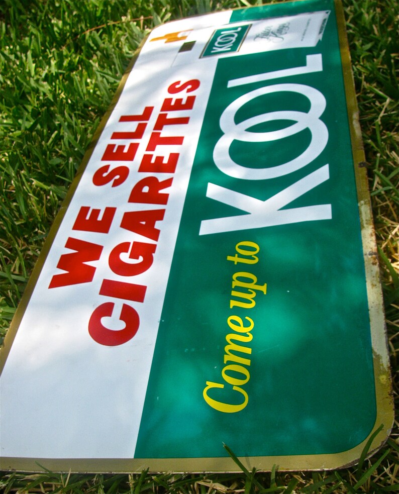 Vintage Kool Cigarette Tobacco Tin / Metal Advertising Sign | Etsy