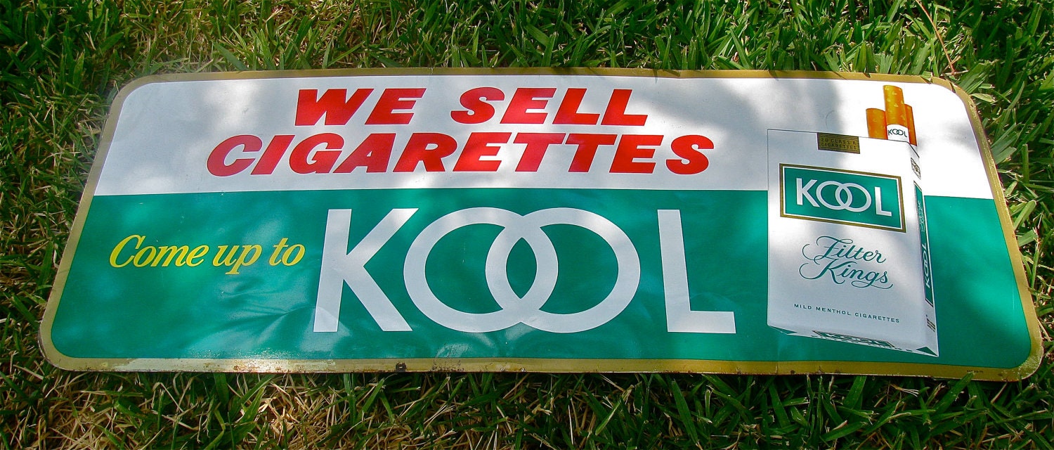 Vintage Kool Cigarette Tobacco Tin / Metal Advertising Sign | Etsy