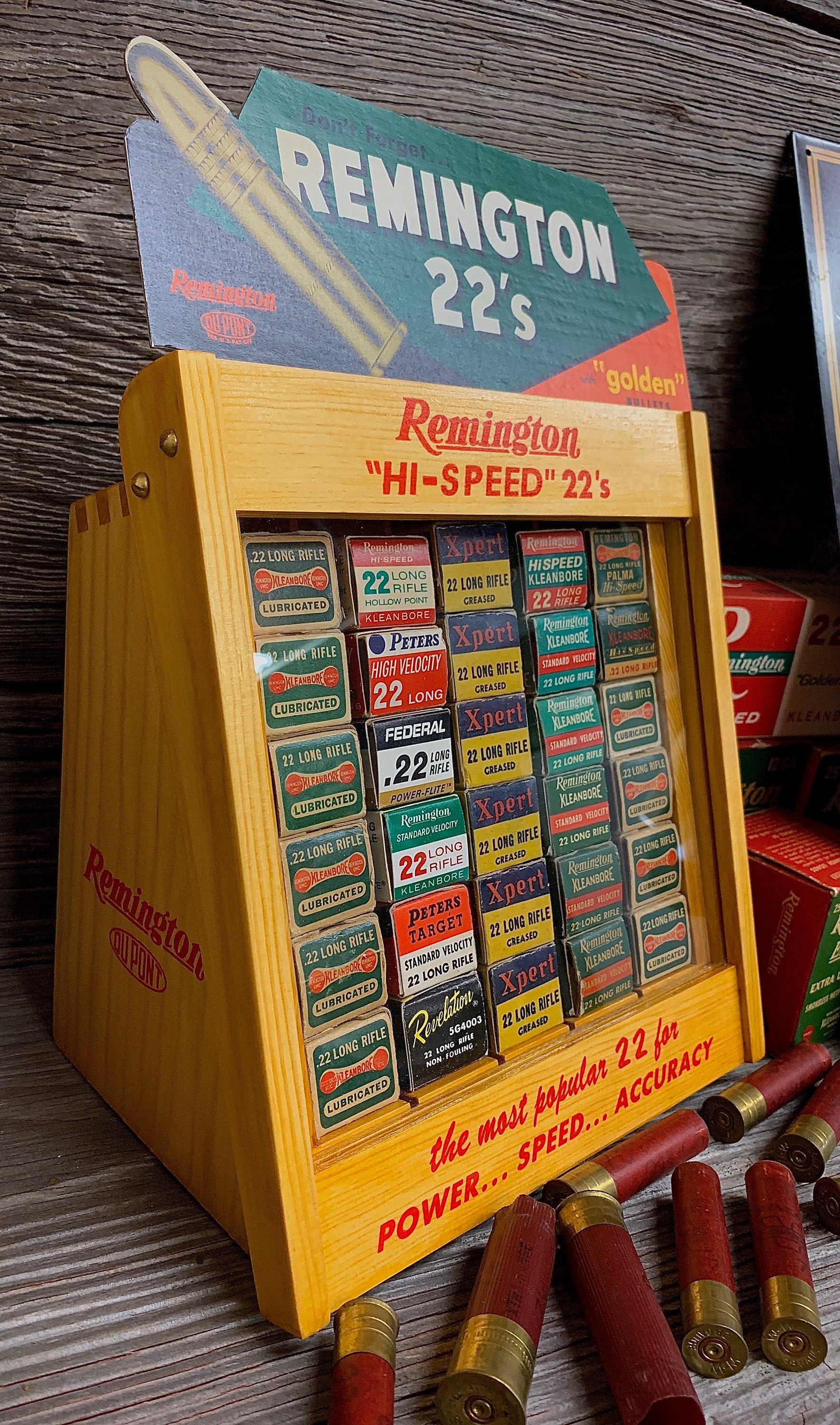 Wooden Remington 22 Caliber Advertising Ammo Display Case Box | Etsy