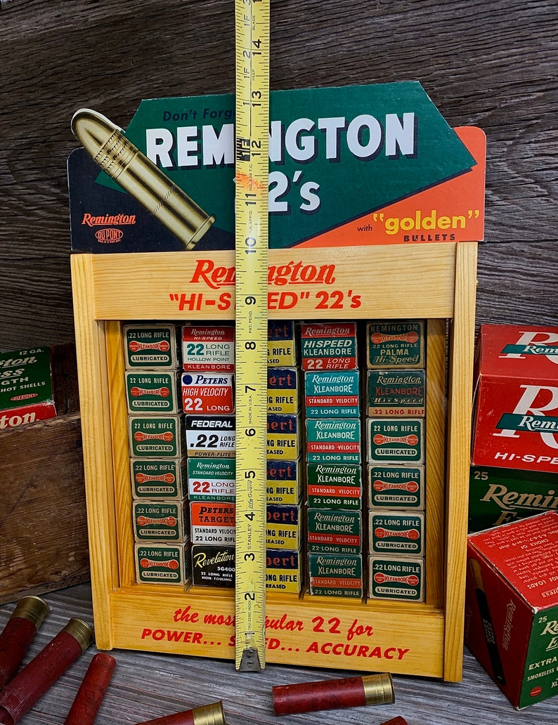 Wooden Remington 22 Caliber Advertising Ammo Display Case Box | Etsy