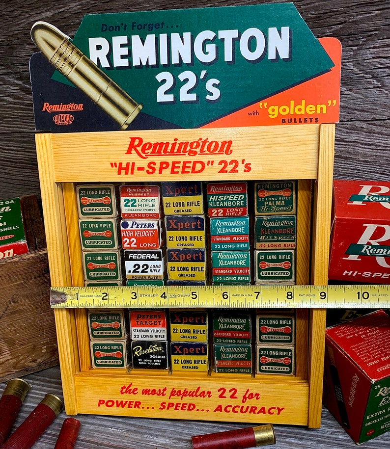 Wooden Remington 22 Caliber Advertising Ammo Display Case Box | Etsy