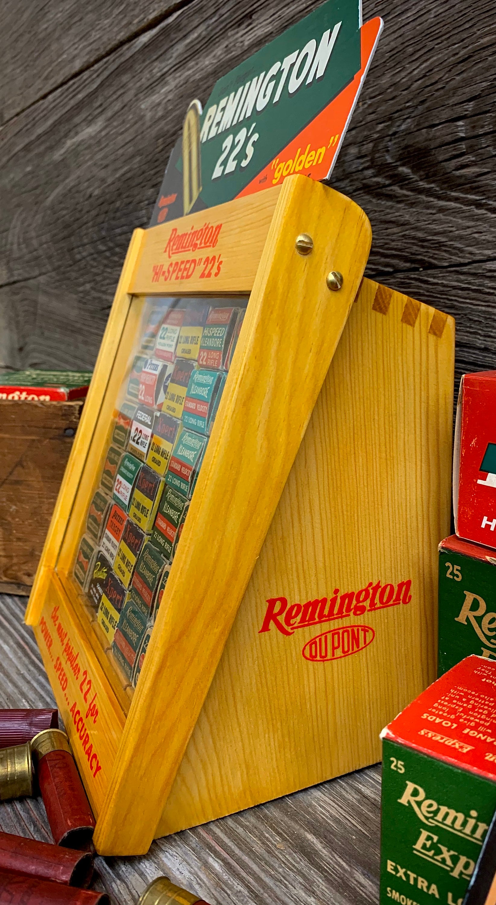 Wooden Remington 22 Caliber Advertising Ammo Display Case Box | Etsy