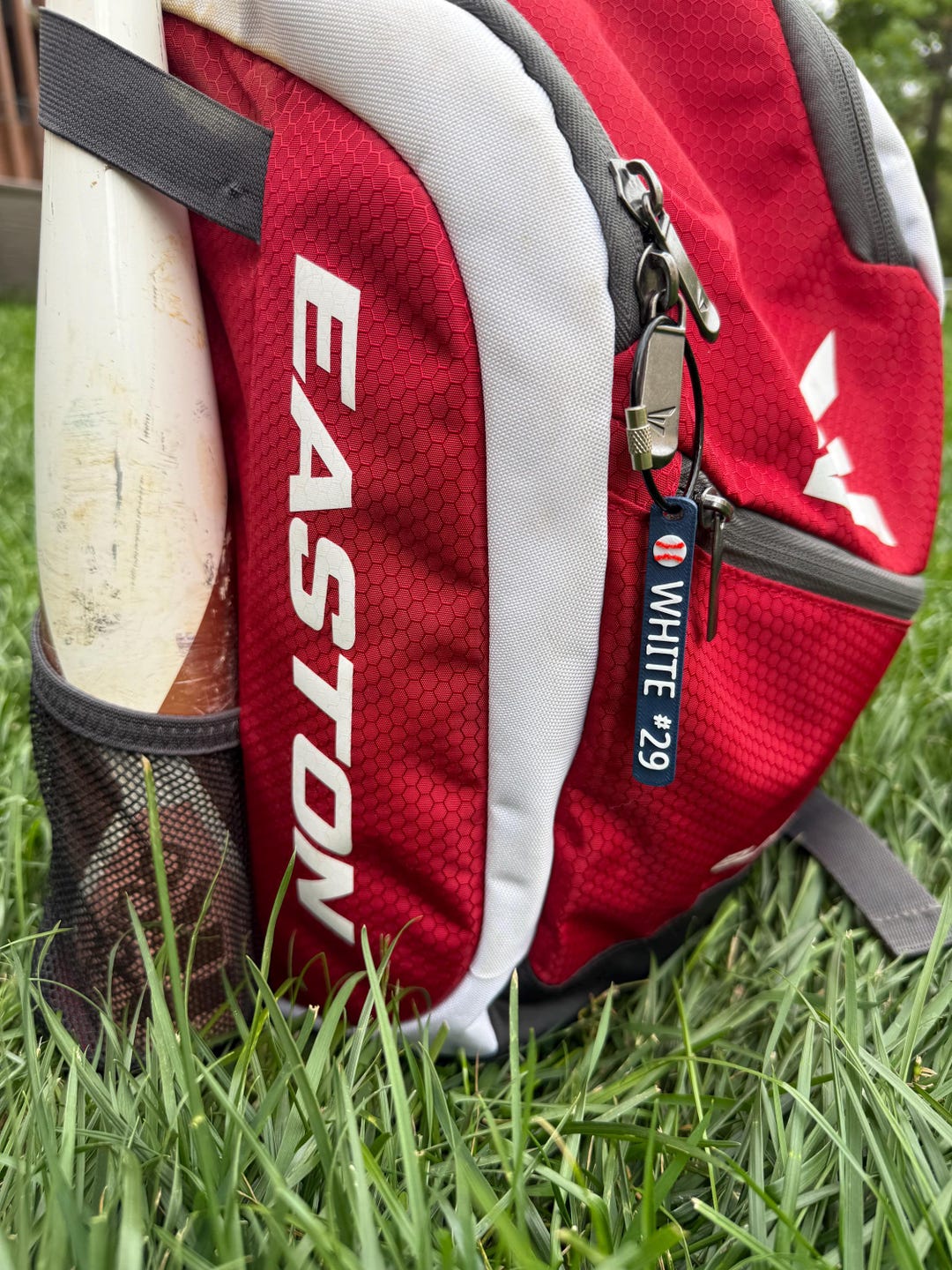 Personalized Baseball Bag Tag - Ball Logo – Custom Name, Number & Color ...
