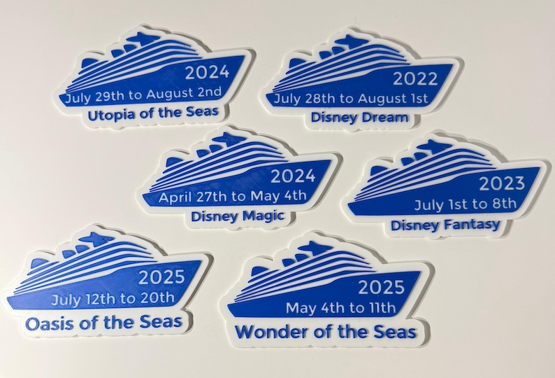 Personalized Cruise Ship Magnet – Custom Ship Name & Dates for Cruise ...
