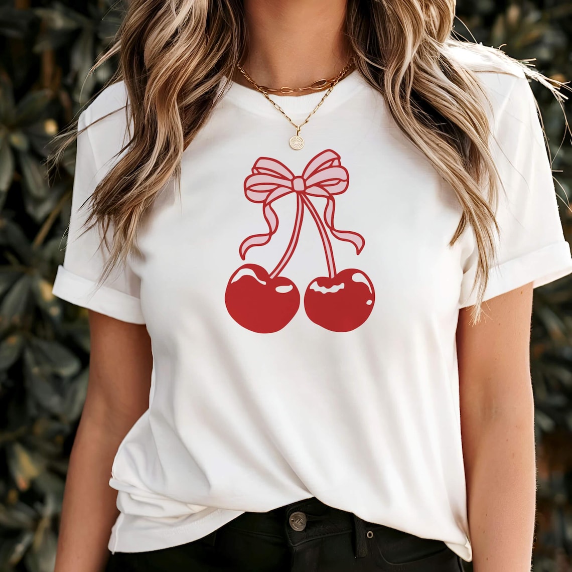 Cherry With Bow SVG, Cherry Bows SVG, Trendy Cherry Svg, Cherry Svg ...